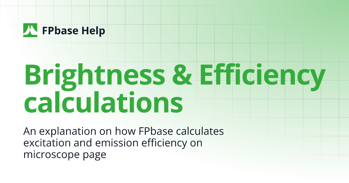 Brightness & Efficiency calculations | FPbase Help